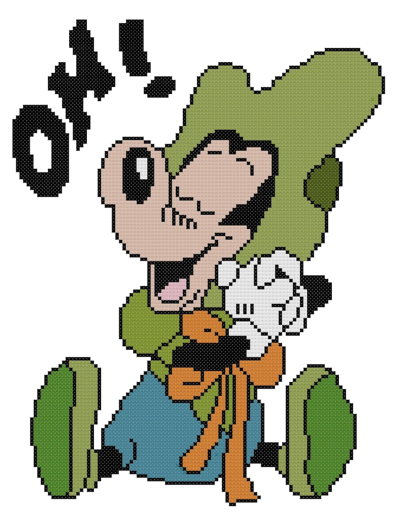 Baby Goofy 3 Counted Cross Stitch Pattern PDF Download - Etsy