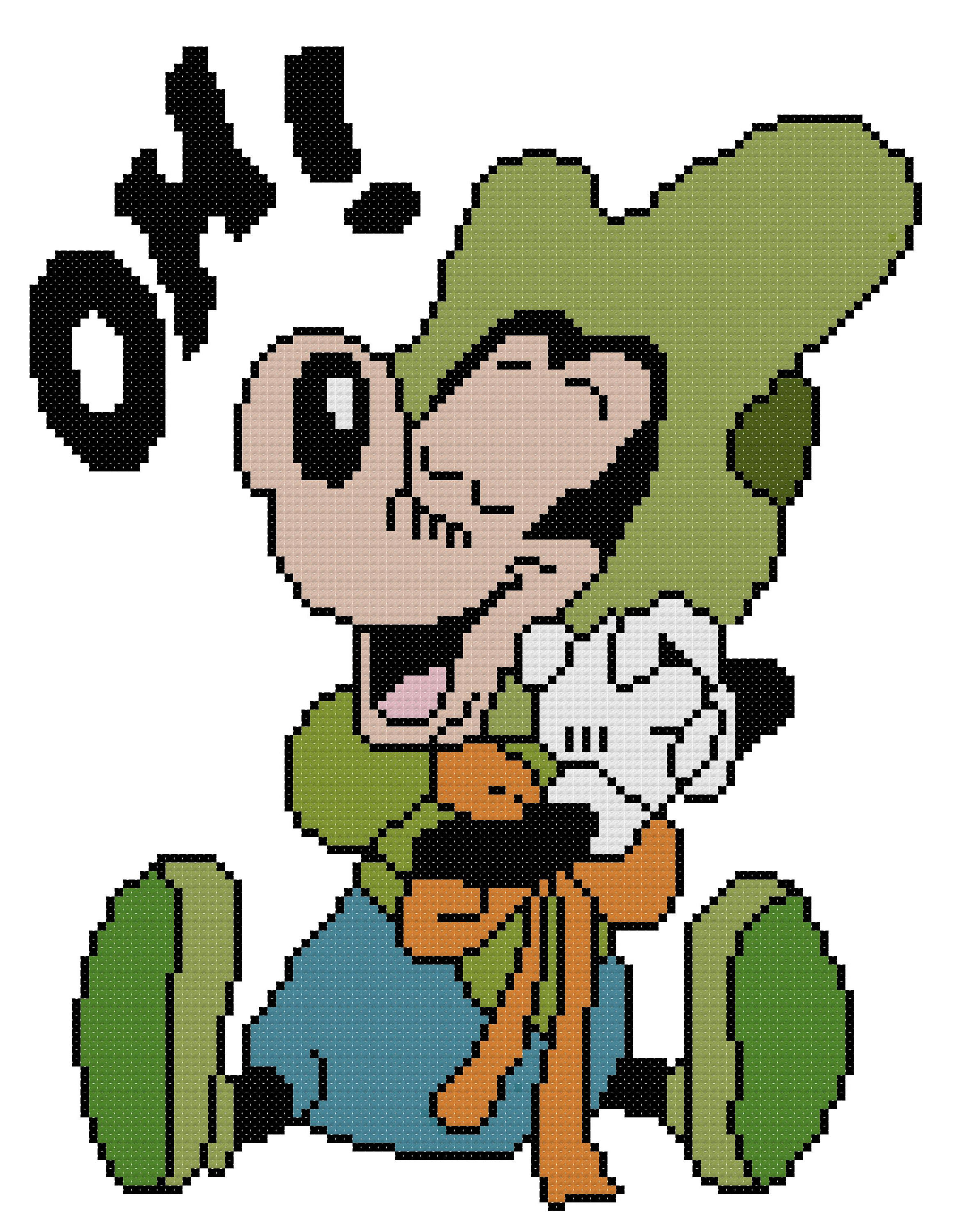 Baby Goofy 3 Counted Cross Stitch Pattern PDF Download - Etsy