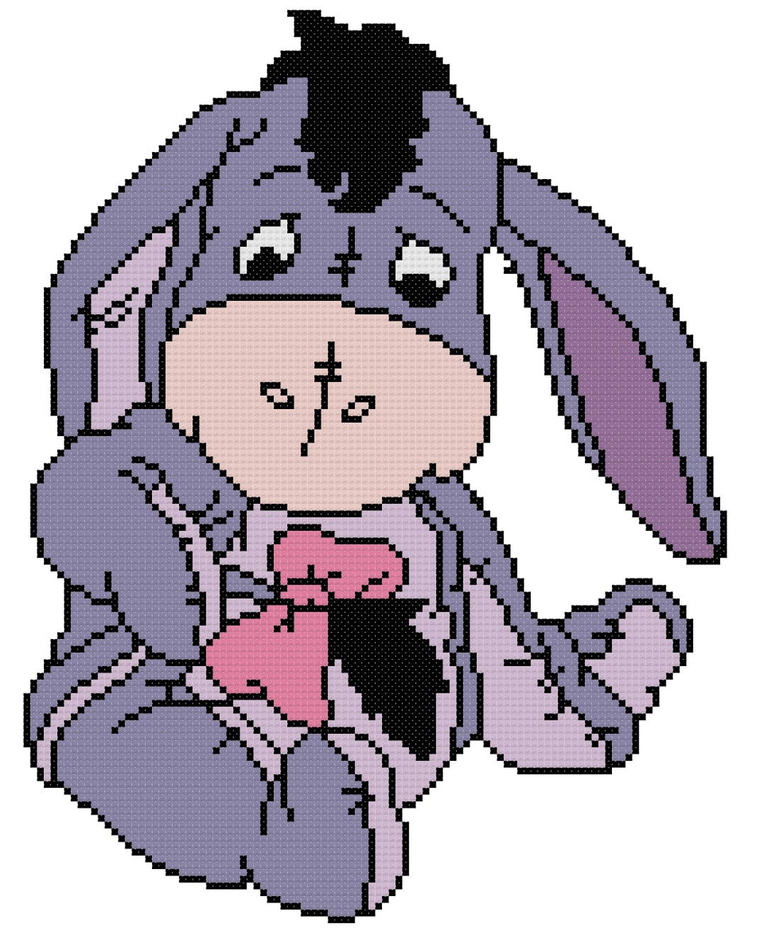 Baby Eeyore Counted Cross Stitch Pattern PDF Download - Etsy
