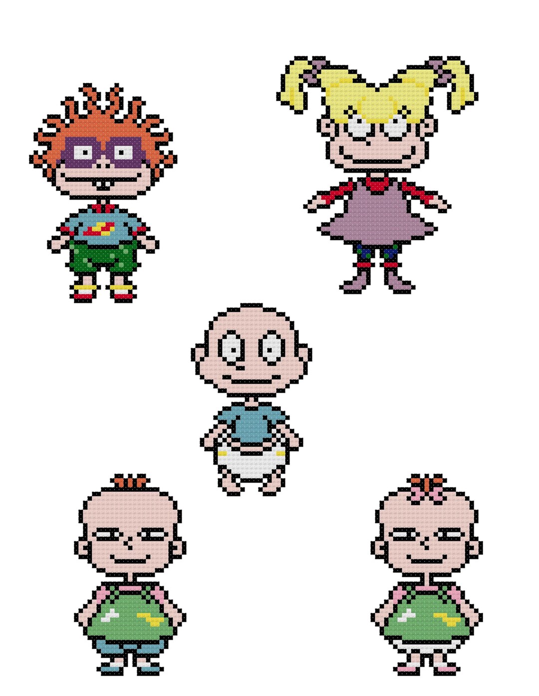 Rugrats Sampler Counted Cross Stitch Pattern PDF Download - Etsy