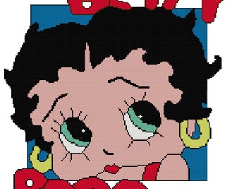Betty Boop Collage Counted Cross Stitch Pattern - Etsy