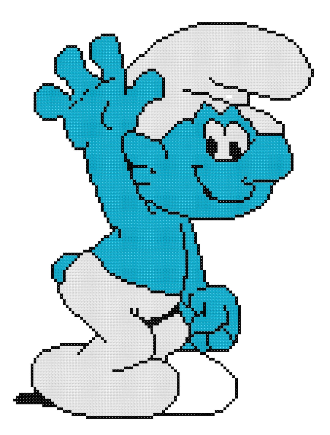 Smurf Counted Cross Stitch Pattern PDF Download - Etsy