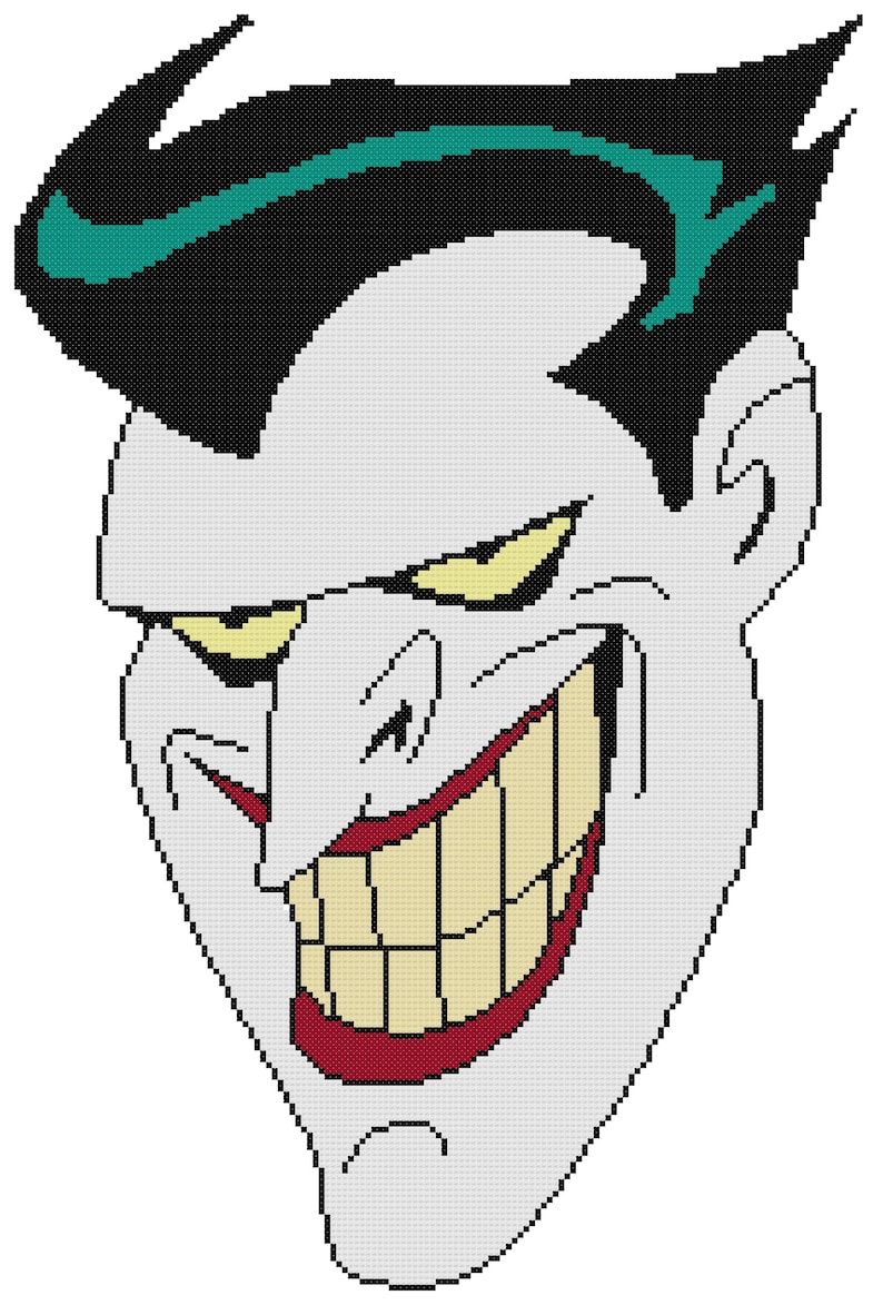 The Joker Counted Cross Stitch Pattern PDF Download - Etsy