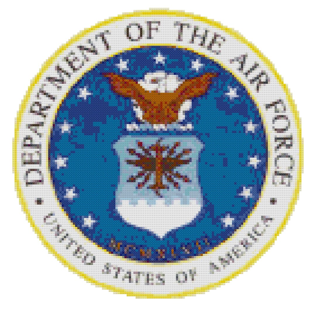 Air Force Logo Counted Cross Stitch Pattern PDF Download - Etsy