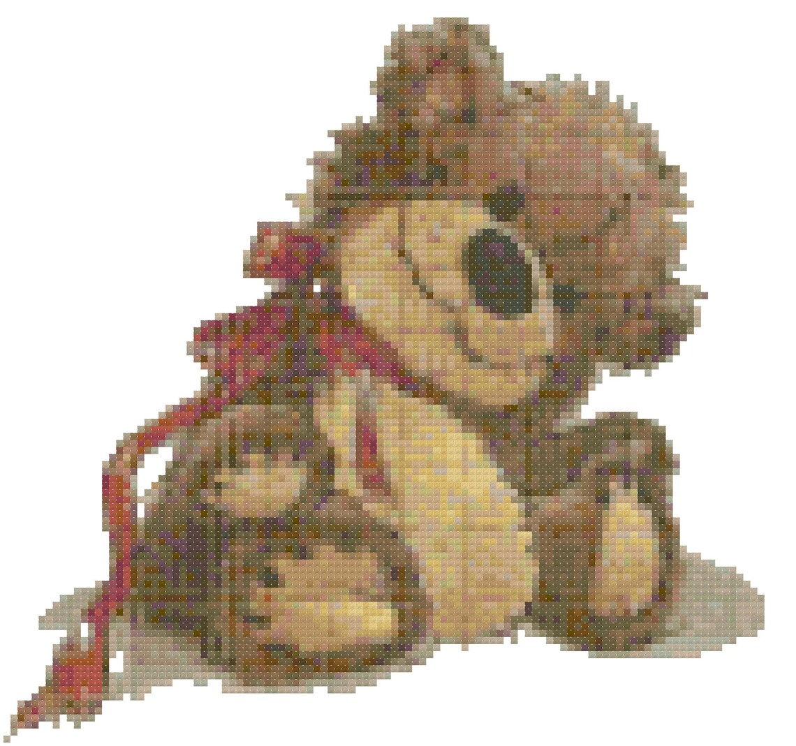 A Teddy Bear Counted Cross Stitch Pattern PDF Download - Etsy
