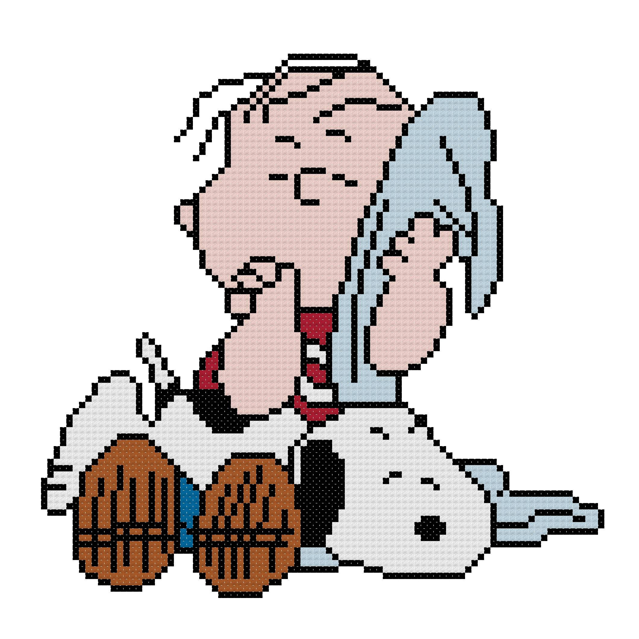 Linus and Snoopy Counted Cross Stitch Pattern PDF Download - Etsy