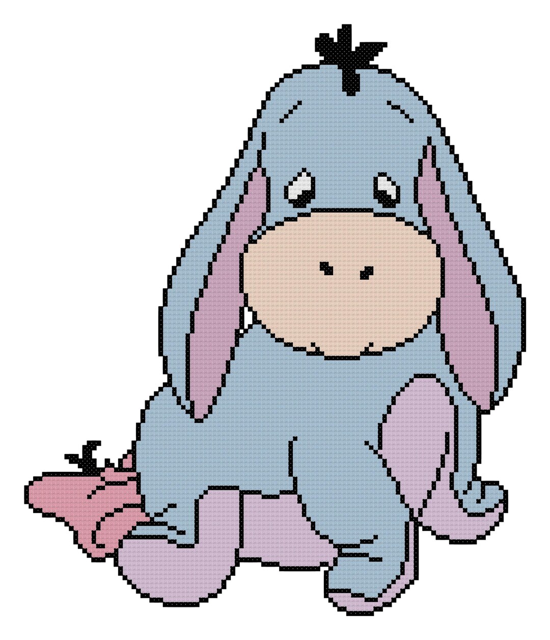 Baby Eeyore Counted Cross Stitch Pattern PDF Download - Etsy