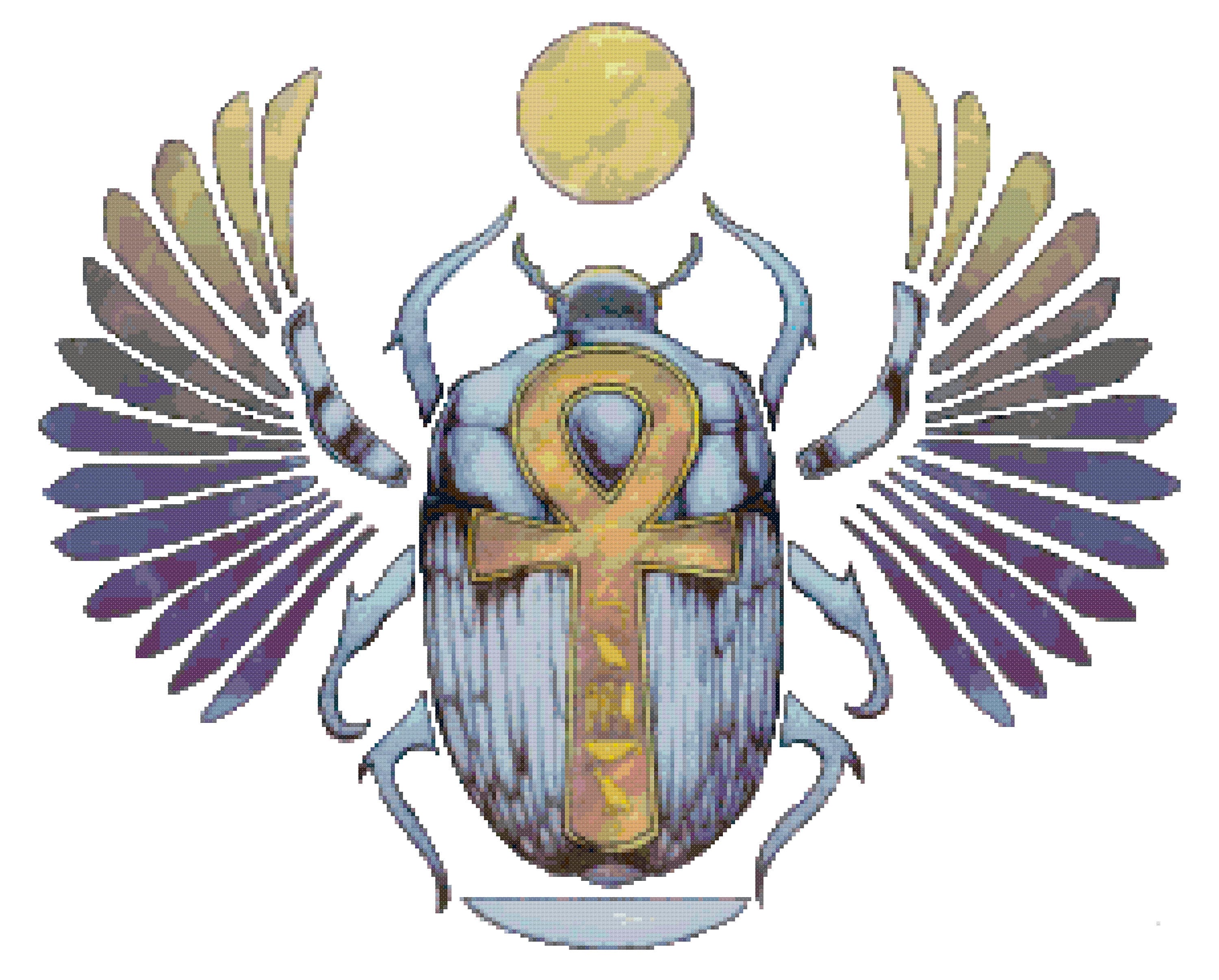 Scarab Symbol Counted Cross Stitch Pattern PDF File - Etsy
