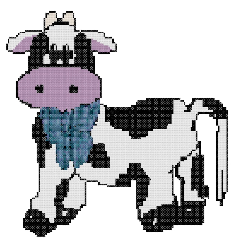 A Little Cow Counted Cross Stitch Pattern PDF Download - Etsy