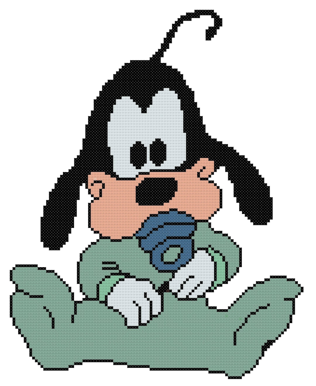 Baby Goofy Counted Cross Stitch Pattern PDF Download - Etsy