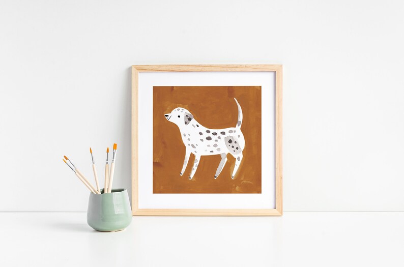 Dalmatian Art Print Nursery Decor Dog Lovers Minimalist - Etsy