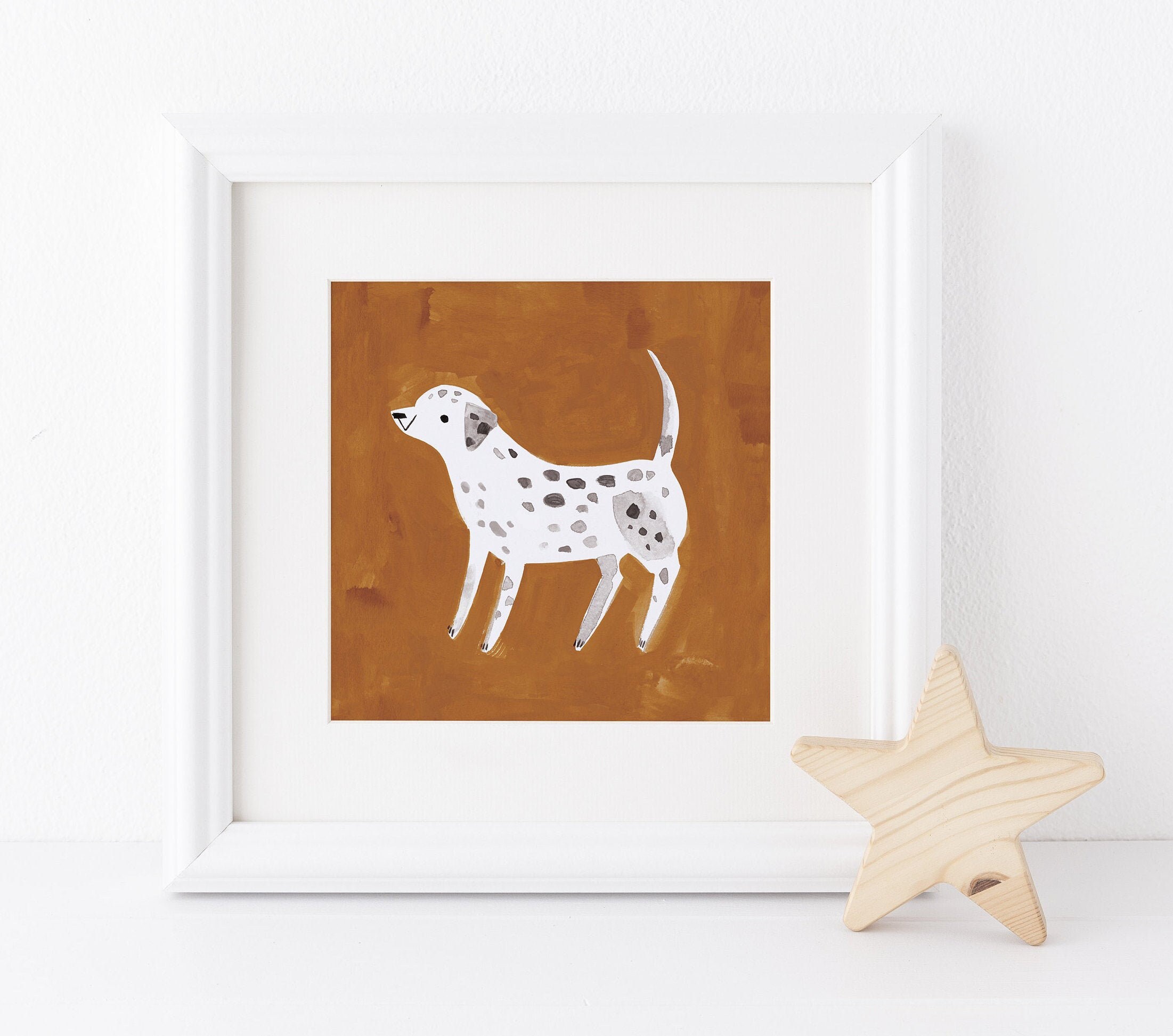 Dalmatian Art Print Nursery Decor Dog Lovers Minimalist - Etsy