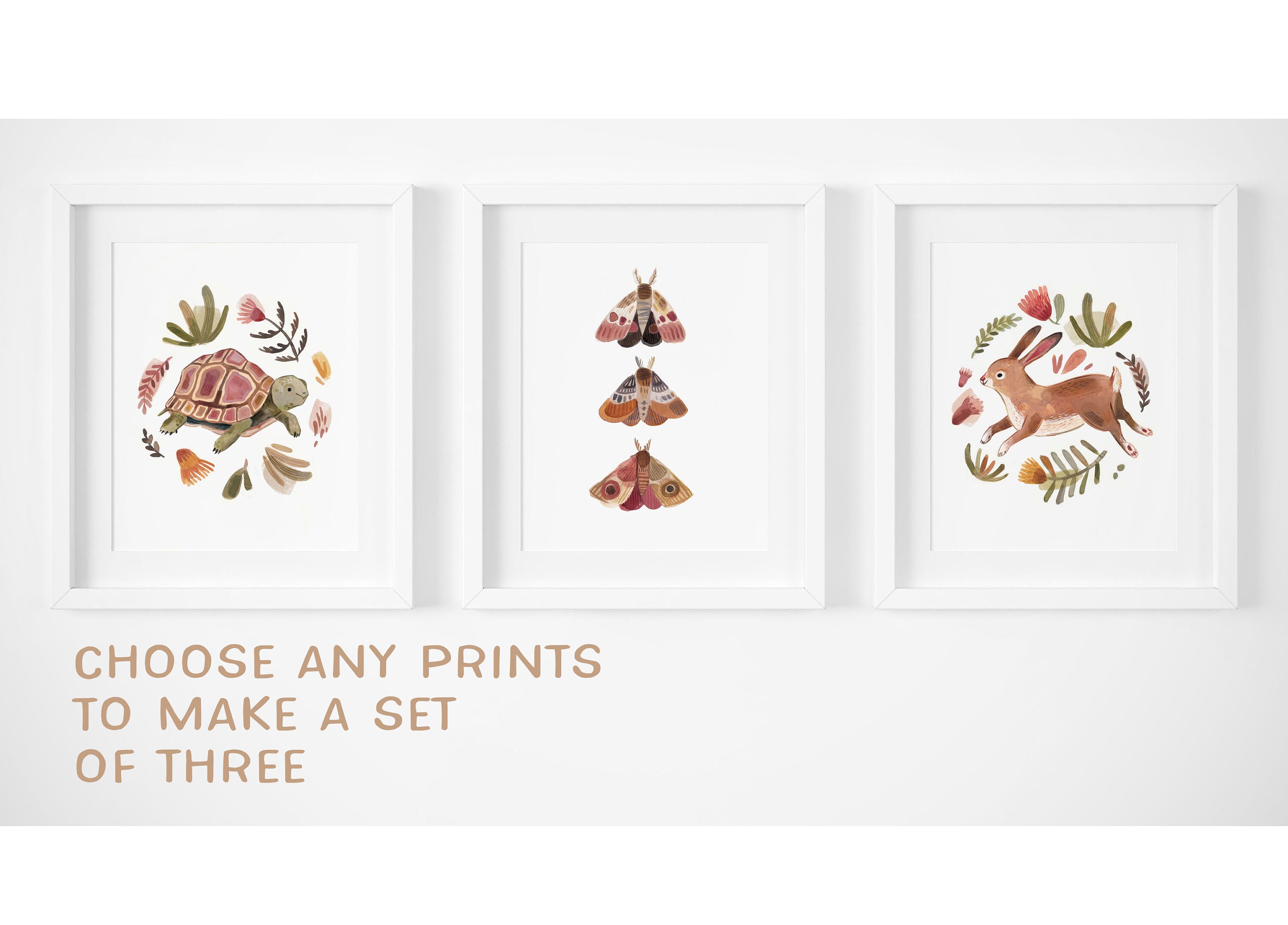 Wall Hangings Mix and Match Baby paintings/ Set of 3/ Card stock art ...