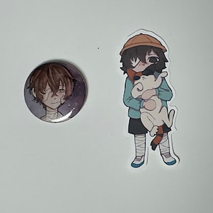 Dazai Sticker and Pin Pack - Etsy