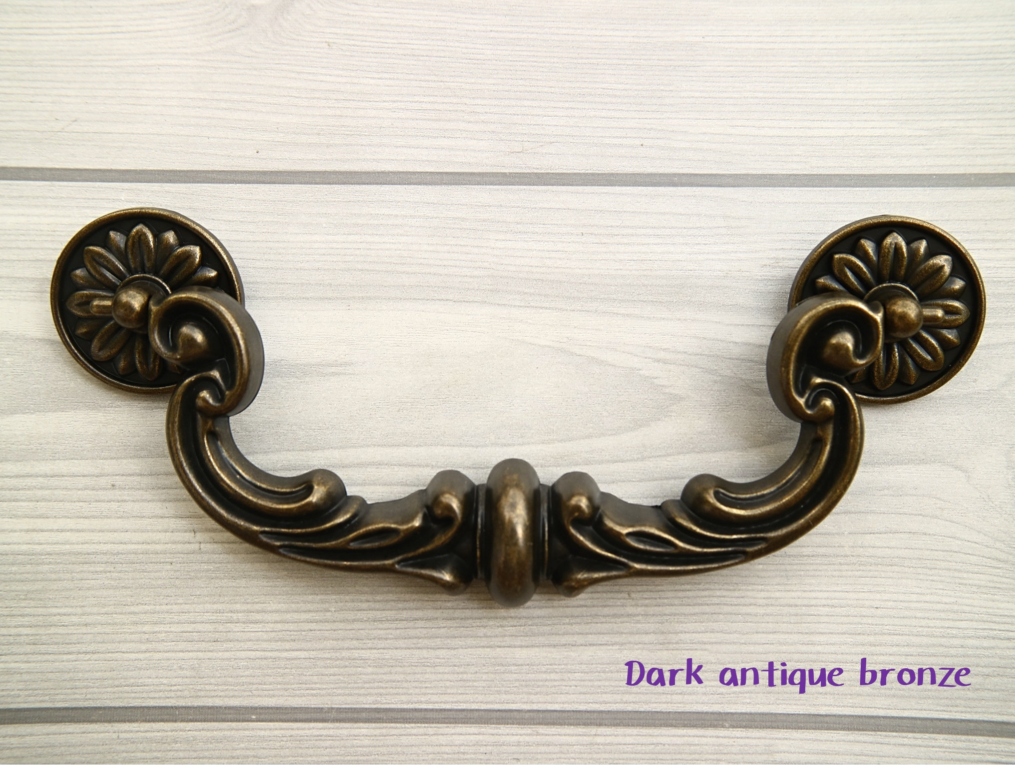 6 Drop Bail Dresser Pull Dark Antique Bronze Drawer Etsy