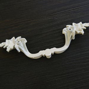 2.8“ 3.75” Decorative Drawer Handle Cream White Silver Dresser Handle ...