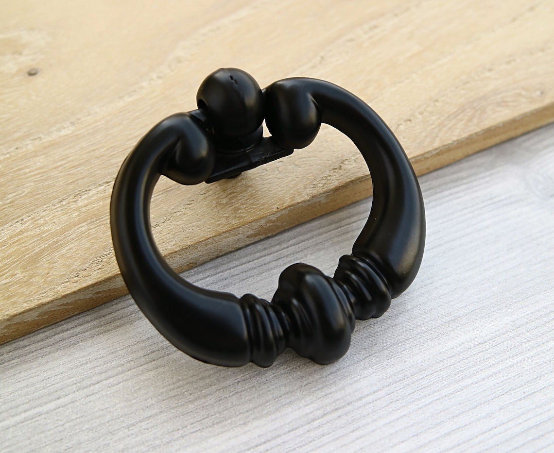 Vintage Style Drop Ring Handle Antique Bronze Dresser Knob - Etsy