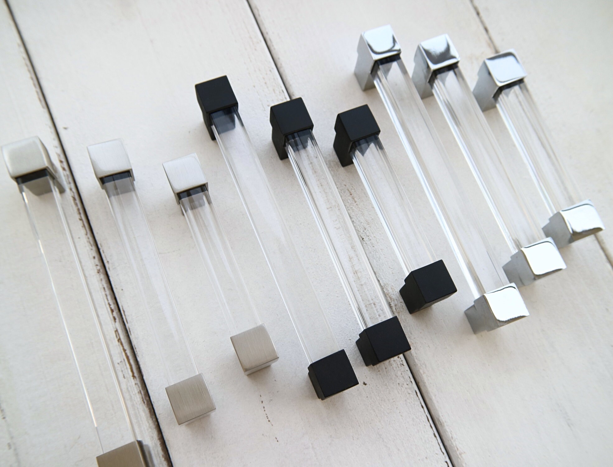 3.75 5 6.3 7.5 8.8 Acrylic Cabinet Handle Clear Lucite - Etsy