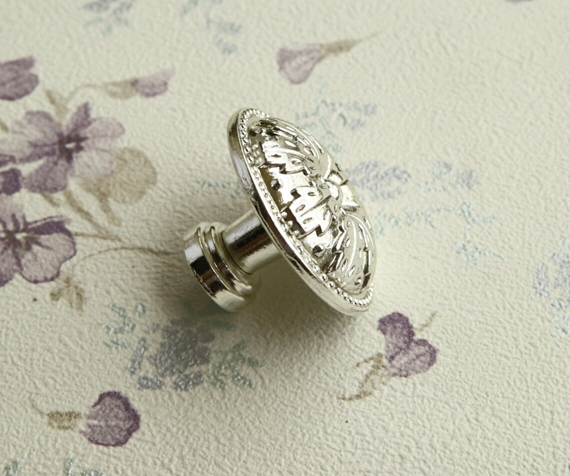 Shiny Silver Dresser Handle Knob Kitchen Cabinet Cupboard Door | Etsy