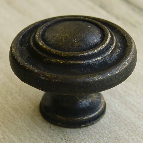 Rustic Dresser Knob Dark Antique Bronze Drawer Knob Kitchen - Etsy