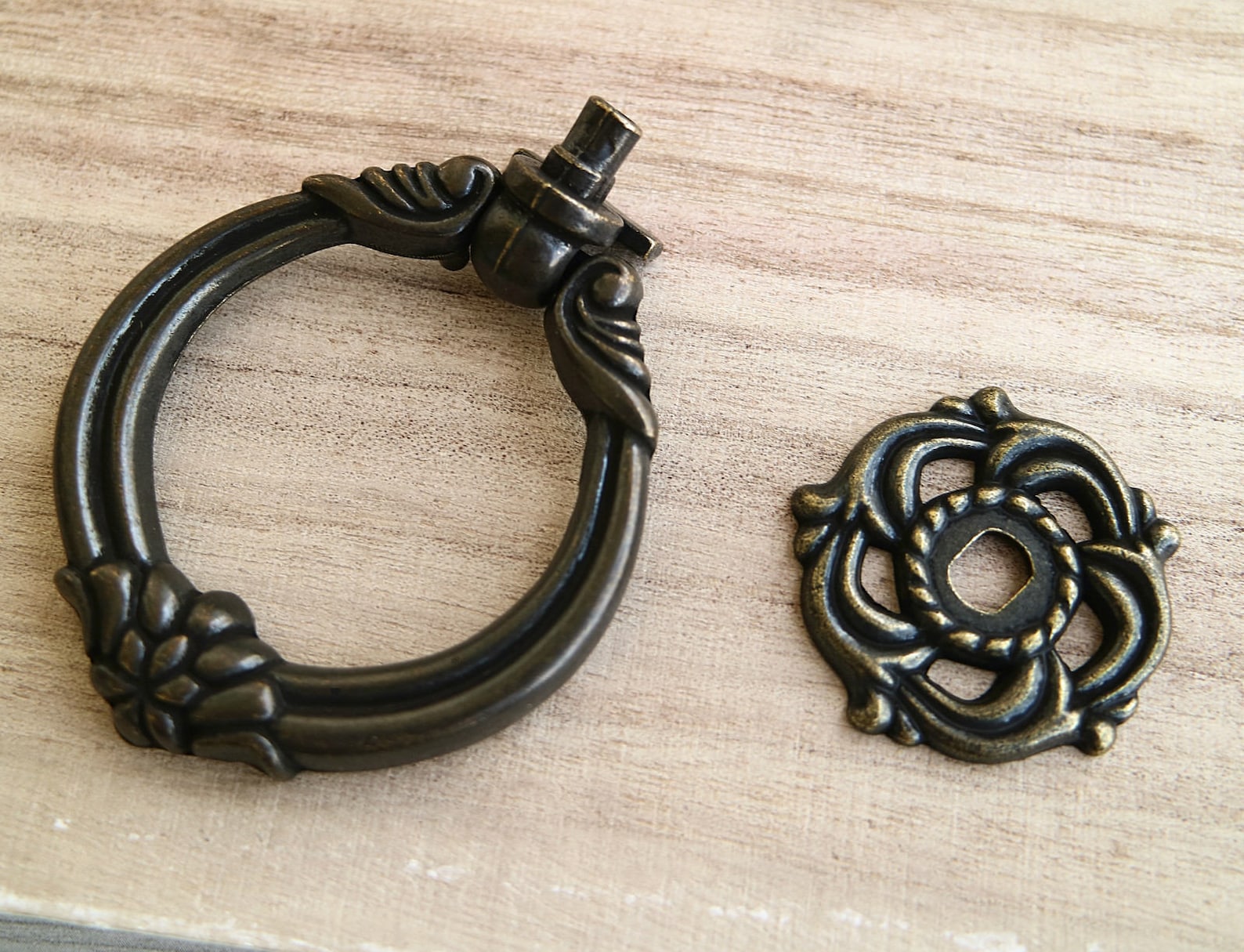 Dark Antique Bronze Drawer Drop Ring Pull Dresser Ring Handle - Etsy