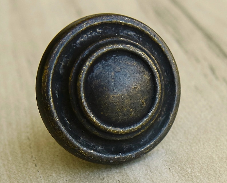 Antique Bronze Drawer Knob Rustic Dresser Pull Dark Cabinet - Etsy