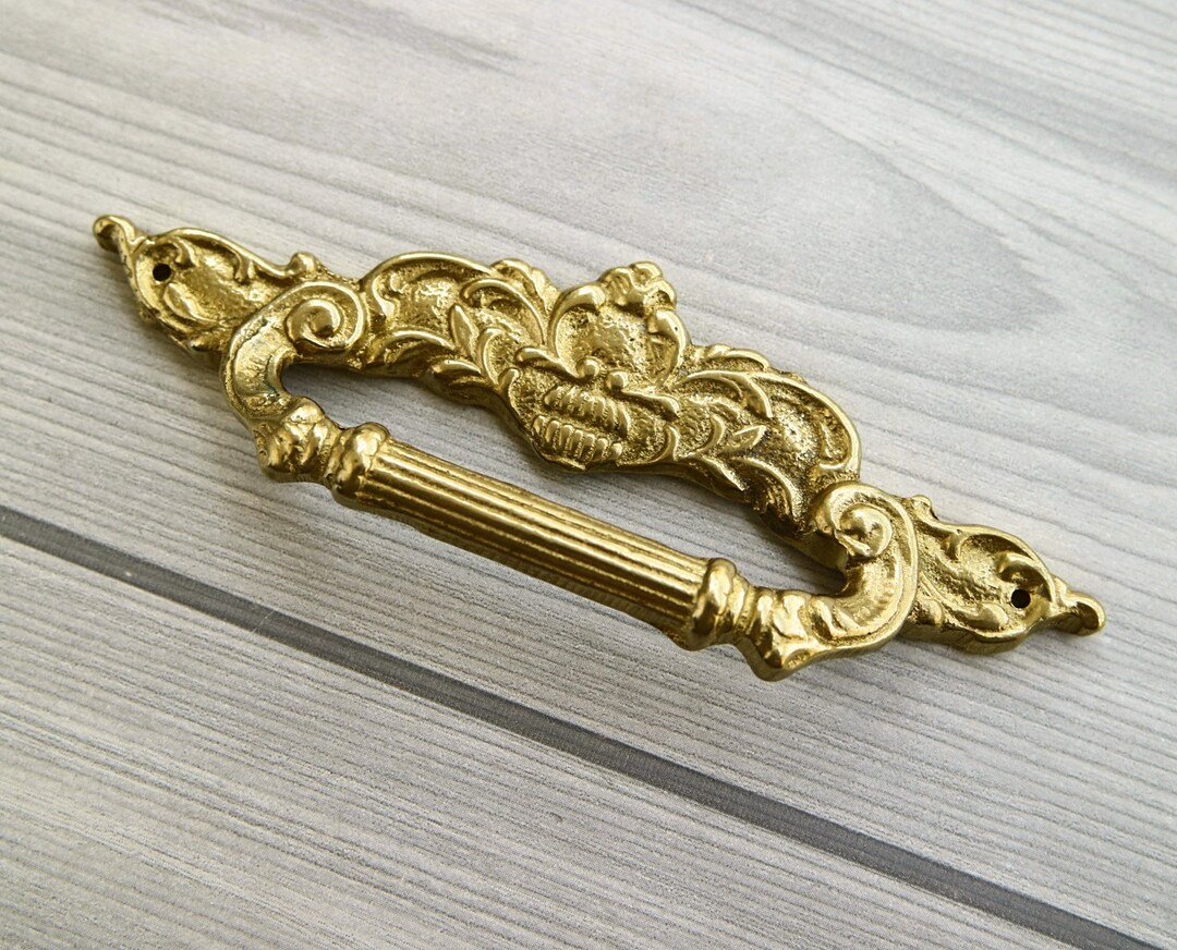 Gold Drawer Handle Pull Dresser Drop Bail Handle Woodworking Hardware ...