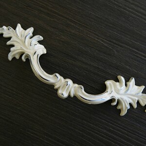 2.8“ 3.75” Decorative Drawer Handle Cream White Silver Dresser Handle ...