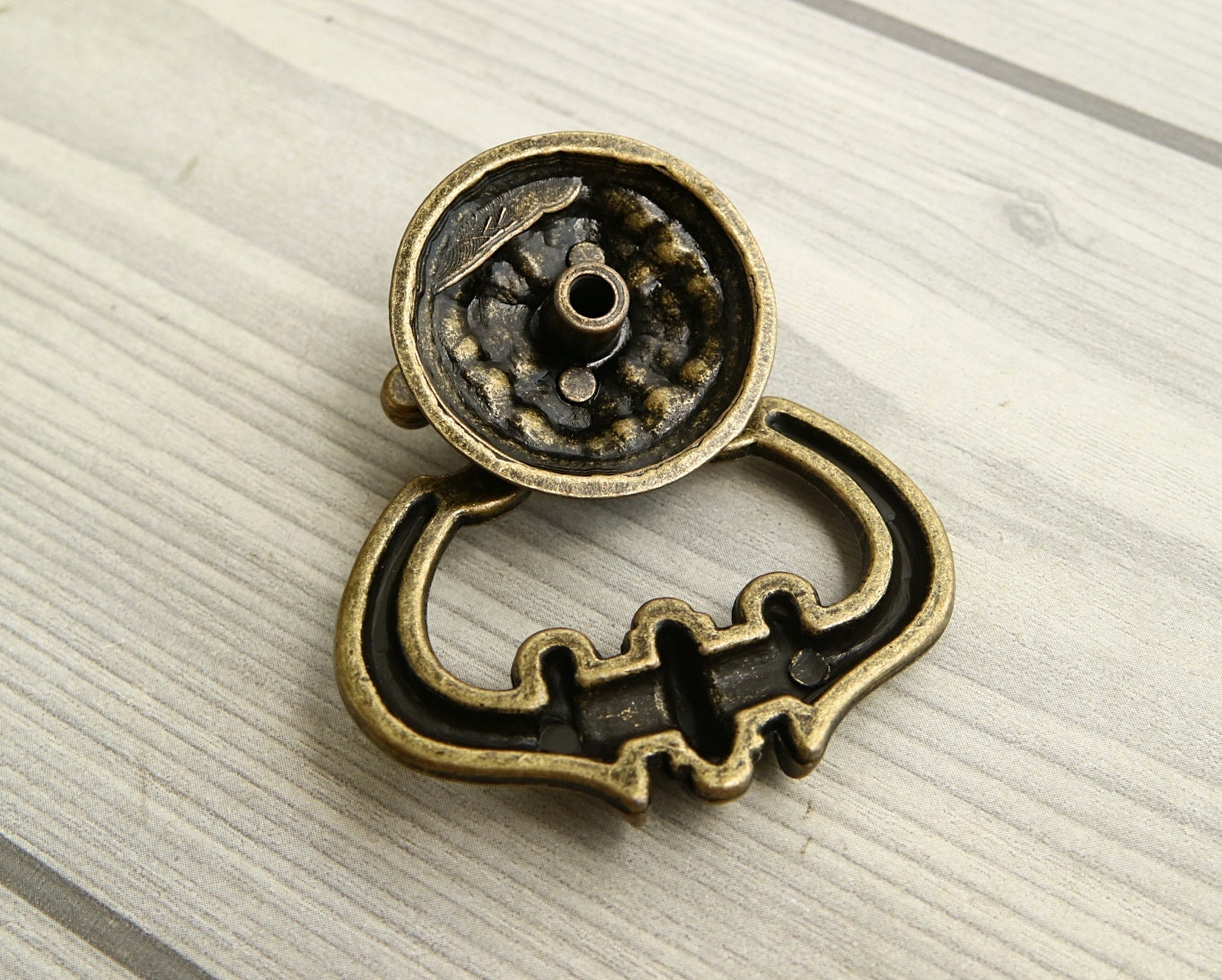 Vintage Look Antique Bronze Drawer Handle Dresser Drop Ring Pull ...