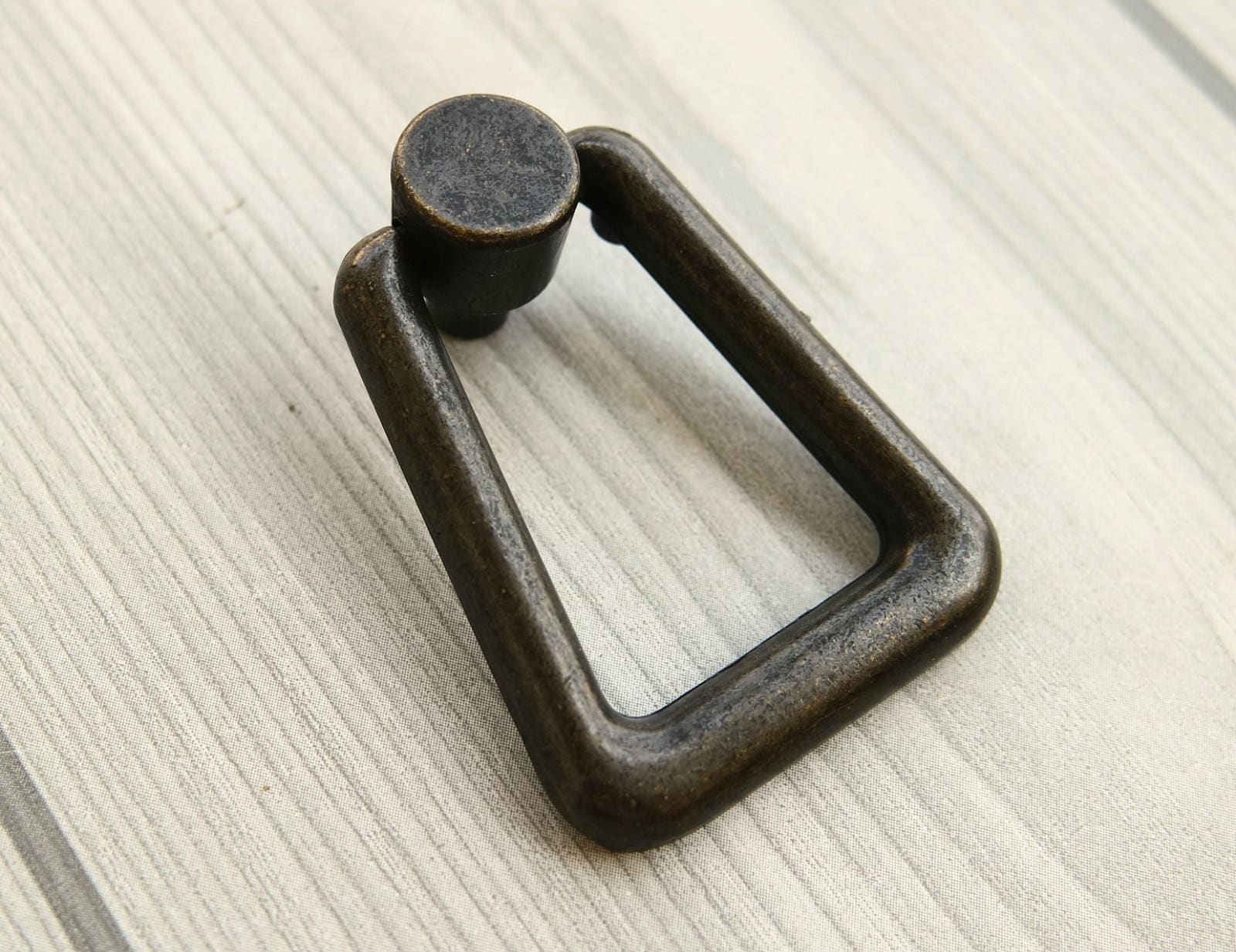 Dark Antique Bronze Drawer Bail Handle Dresser Ring Knob Pull Kitchen ...