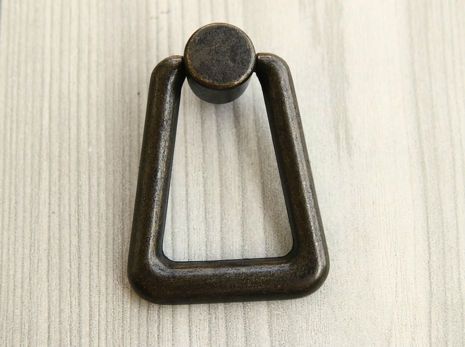 Dark Antique Bronze Drawer Bail Handle Dresser Ring Knob Pull Kitchen ...
