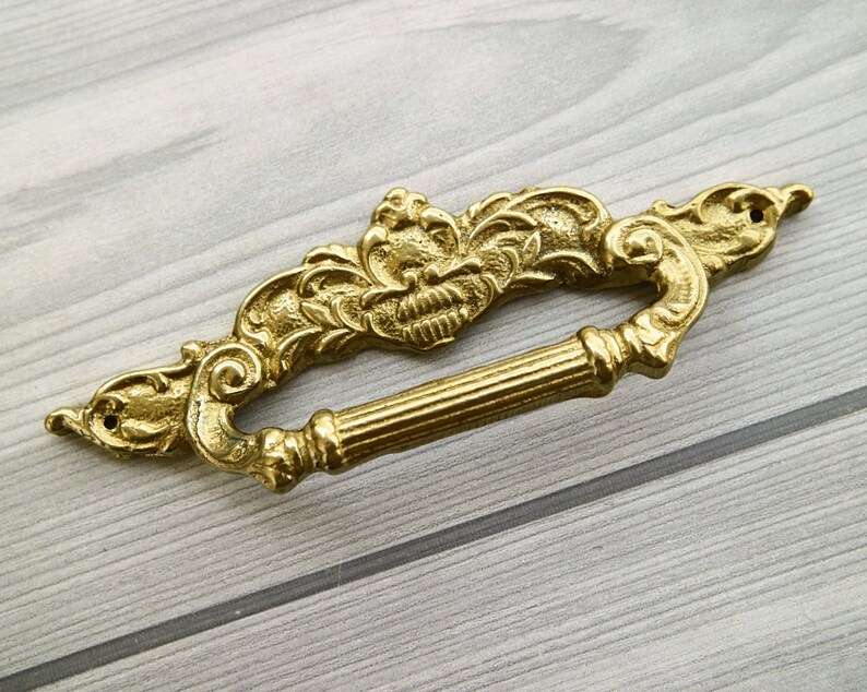 Gold Drawer Handle Pull Dresser Drop Bail Handle Woodworking | Etsy