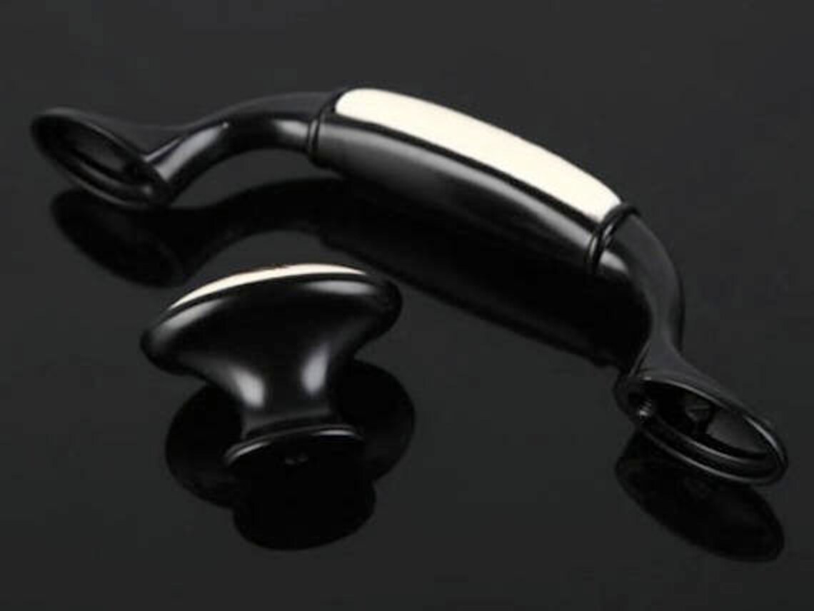 3.75 Ceramic Drawer Knob Cream White Gold Dresser Handle - Etsy