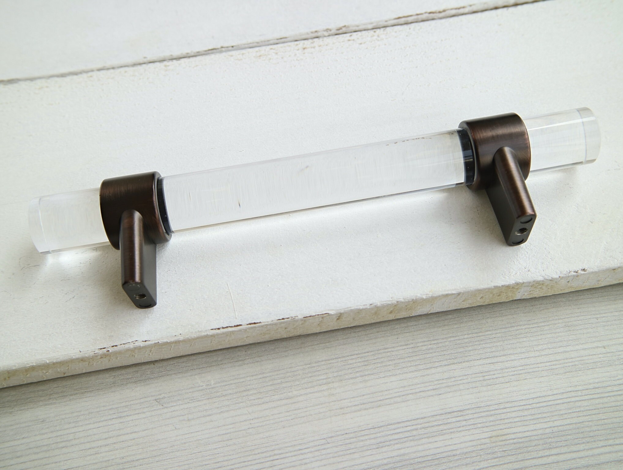 3.75 5 6.3 7.5 8.8 Large Clear Lucite Drawer Handle | Etsy