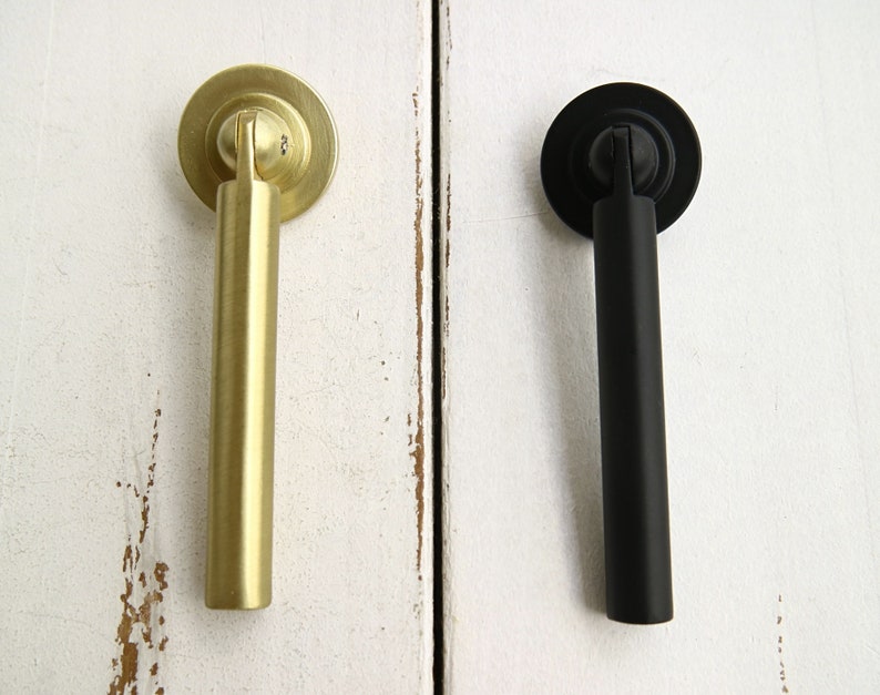 Gold Drop Drawer Handle Pull Black Cabinet Door Knob - Etsy