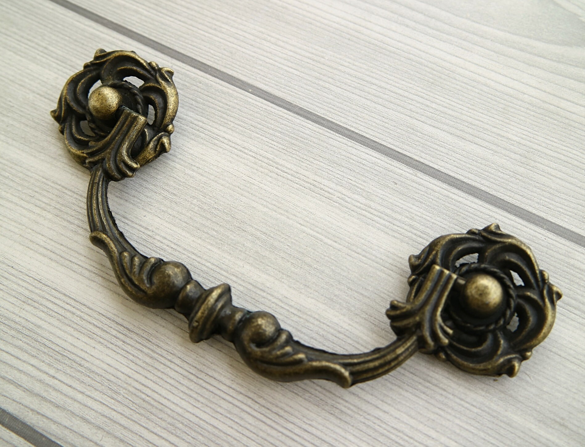 4.25 Vintage Style Handle Antique Bronze Dresser Knob - Etsy