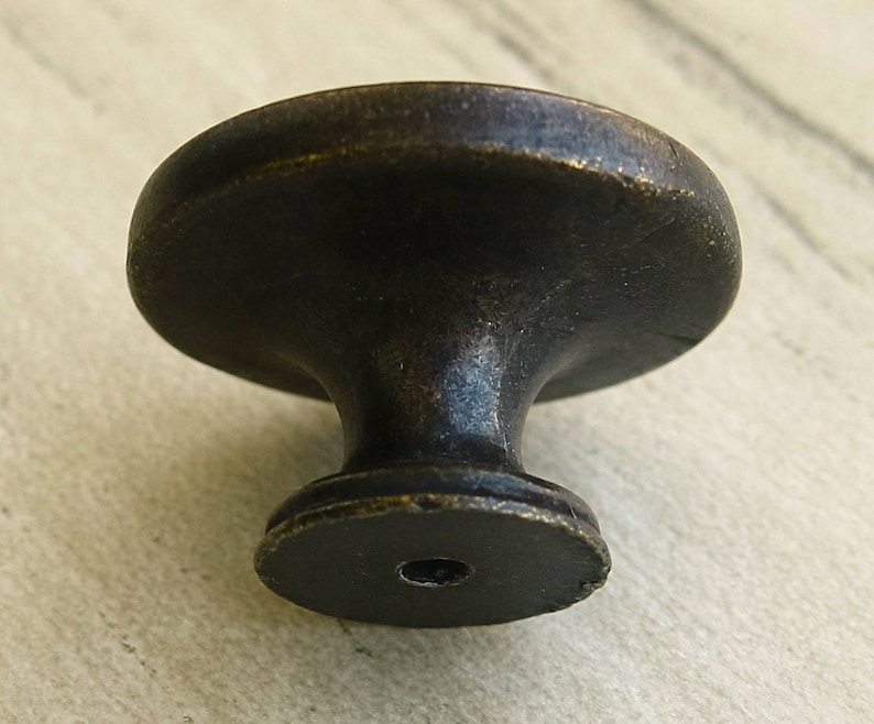 Antique Bronze Drawer Knob Rustic Dresser Pull Dark Cabinet - Etsy