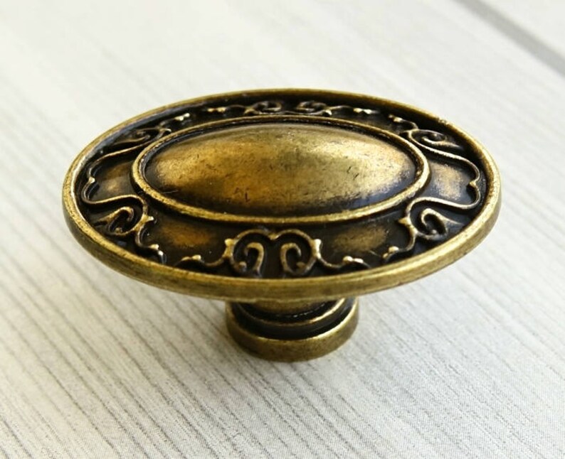 3.5 Antique Bronze Drawer Handle Pull Drop Bail Dresser - Etsy