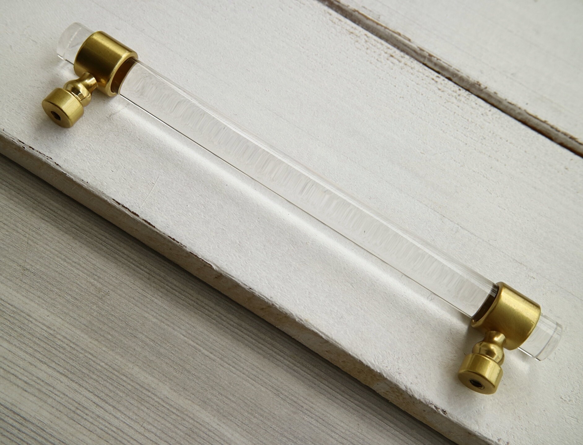 2.5 8.8 10.5 Clear Lucite Drawer Handle Pull Brushed - Etsy