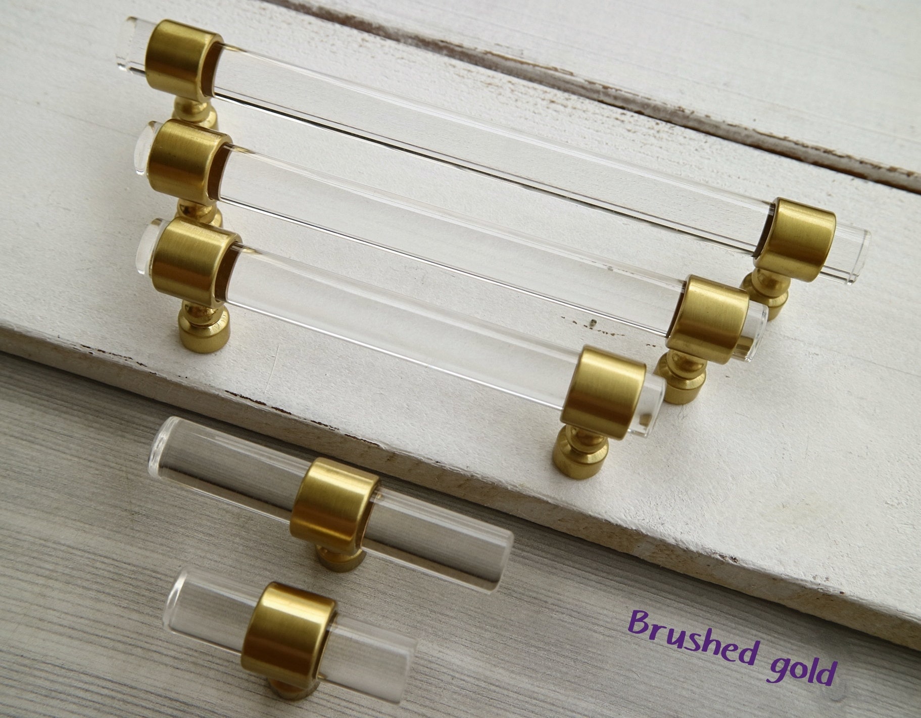 4.25 6.3 7.5 Clear Acrylic Dresser Handle Lucite Drawer - Etsy