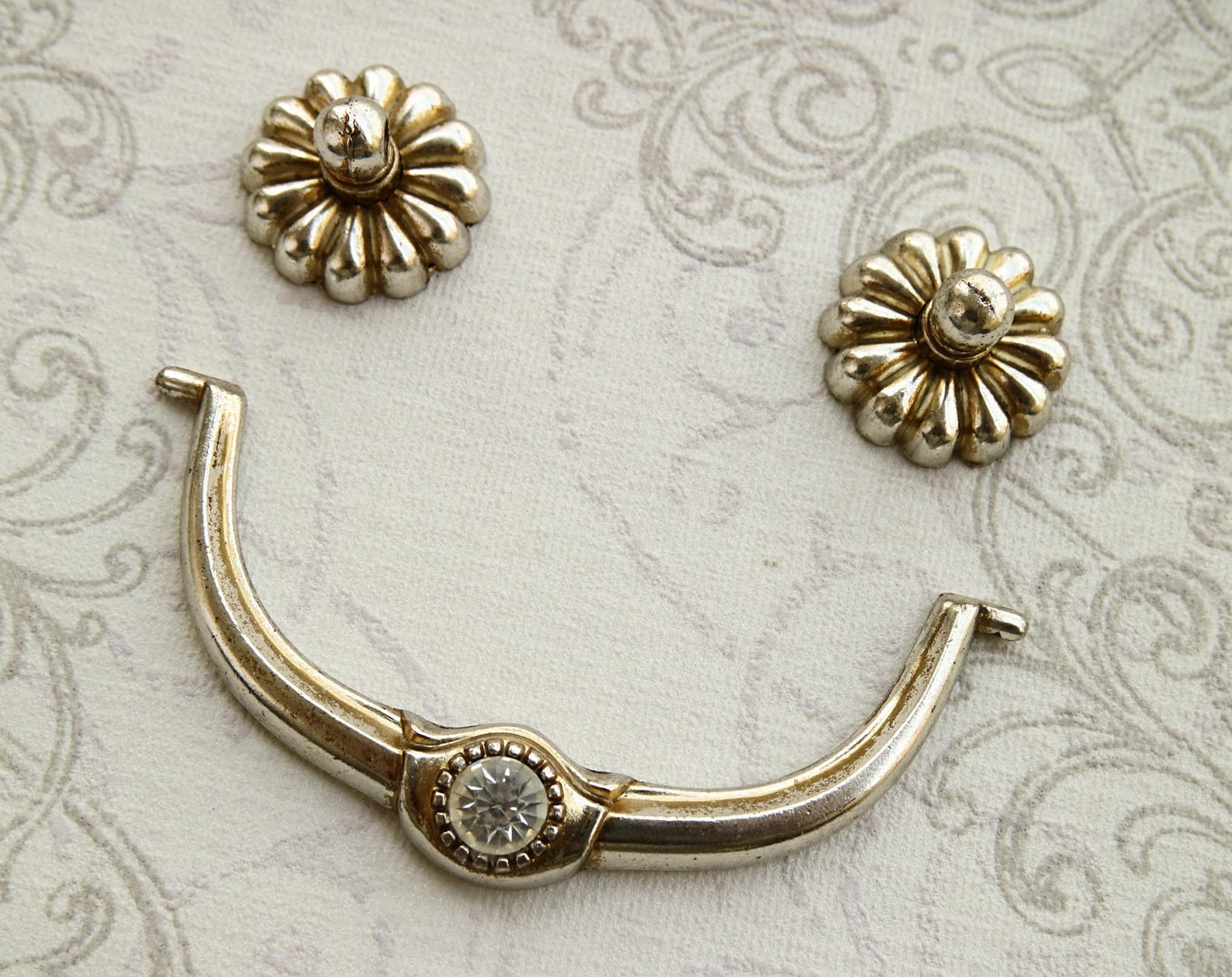 3.9 Antique Silver Drop Bail Handles Drawer Swing Pull | Etsy