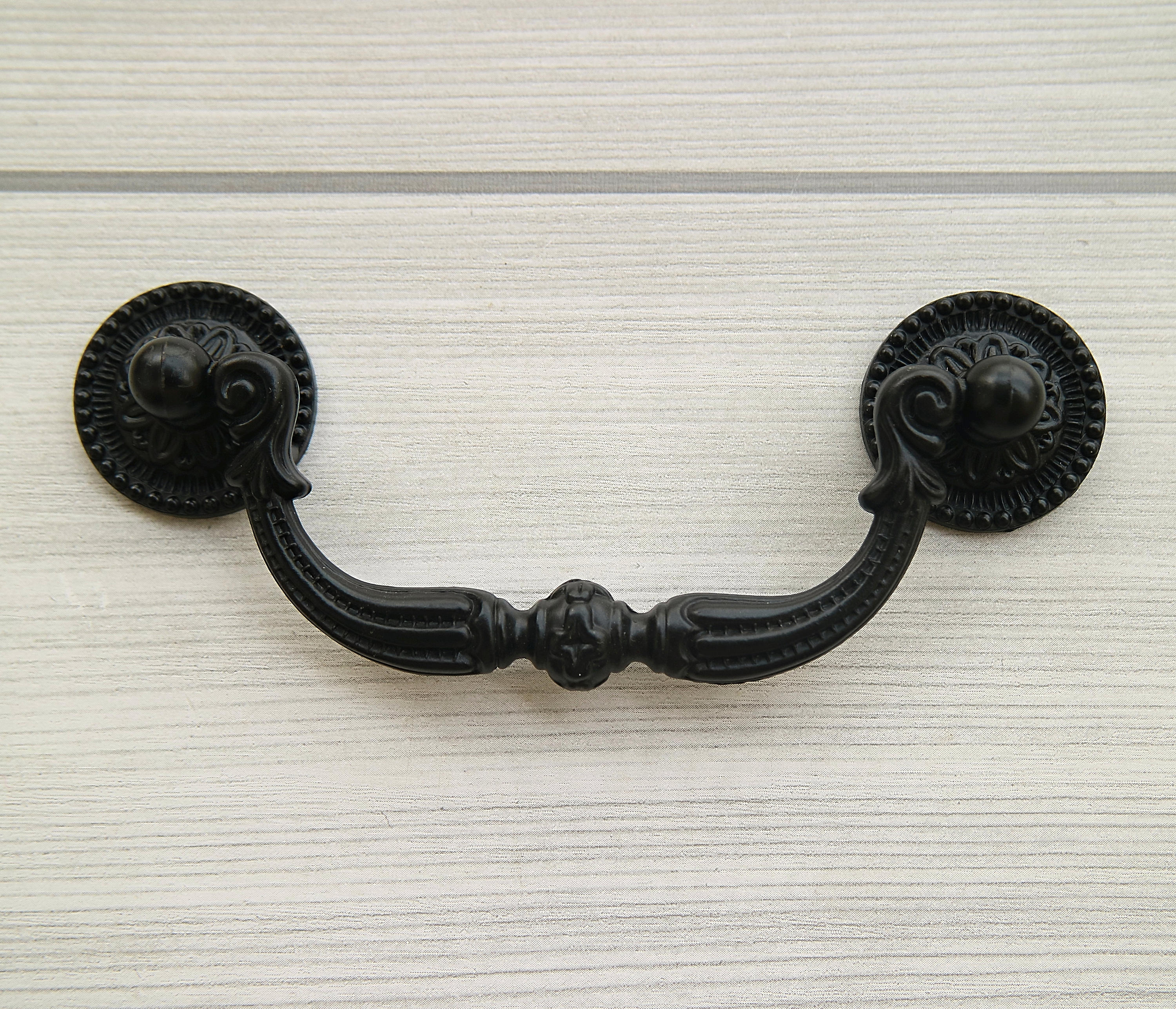 Vintage Style Drop Bail Drawer Pull Black Dresser Swing Handle | Etsy