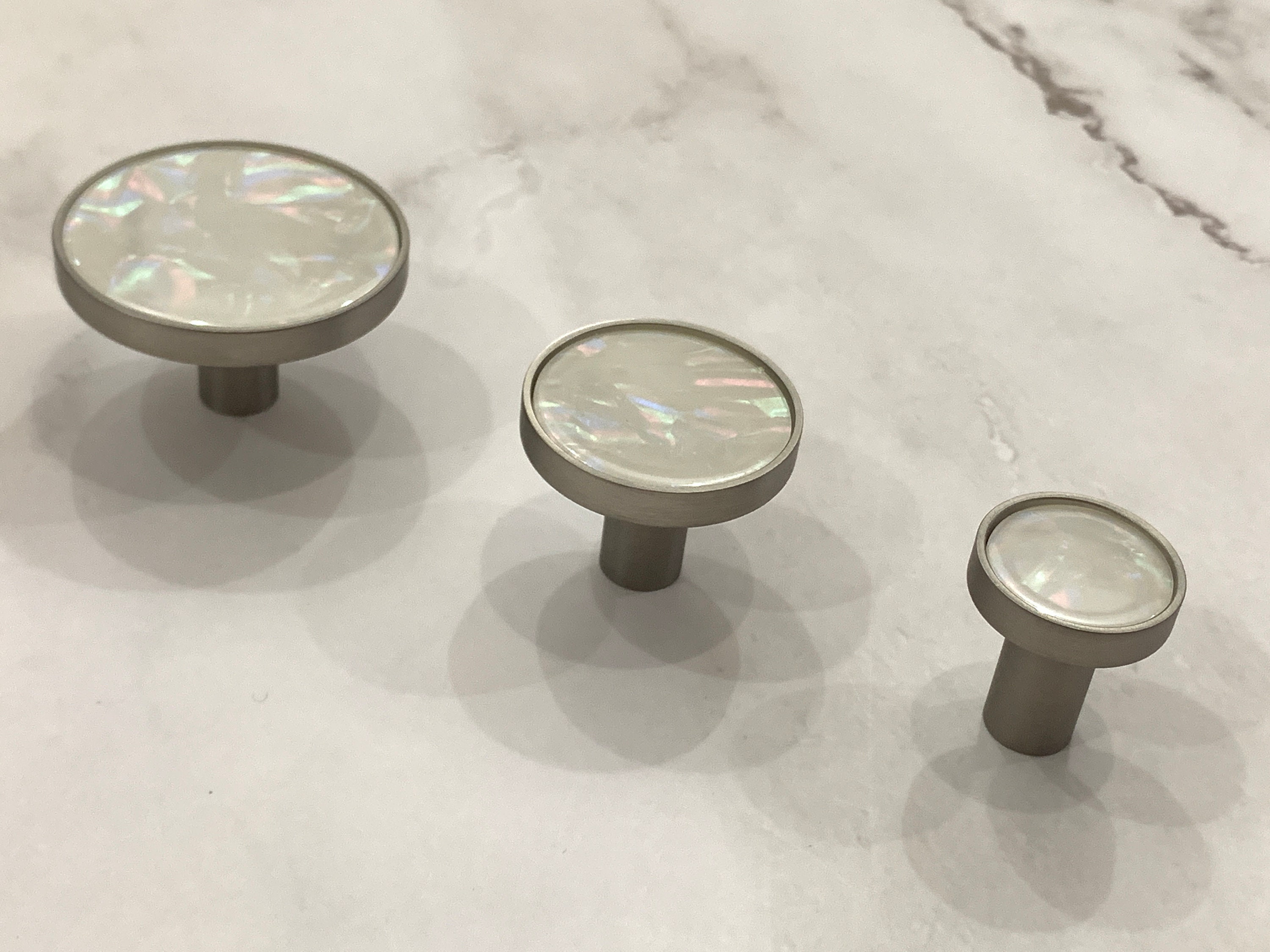 Silver white knob brushed nickel dresser drawer pull cabinet | Etsy