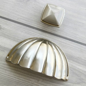 2.95" Silver Cabinet Cupboard Door Handle Square Drawer Knob Brushed ...