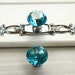 Silver Chrome Back Plate Handle Blue Rhinestone Knob Drawer Crystal ...