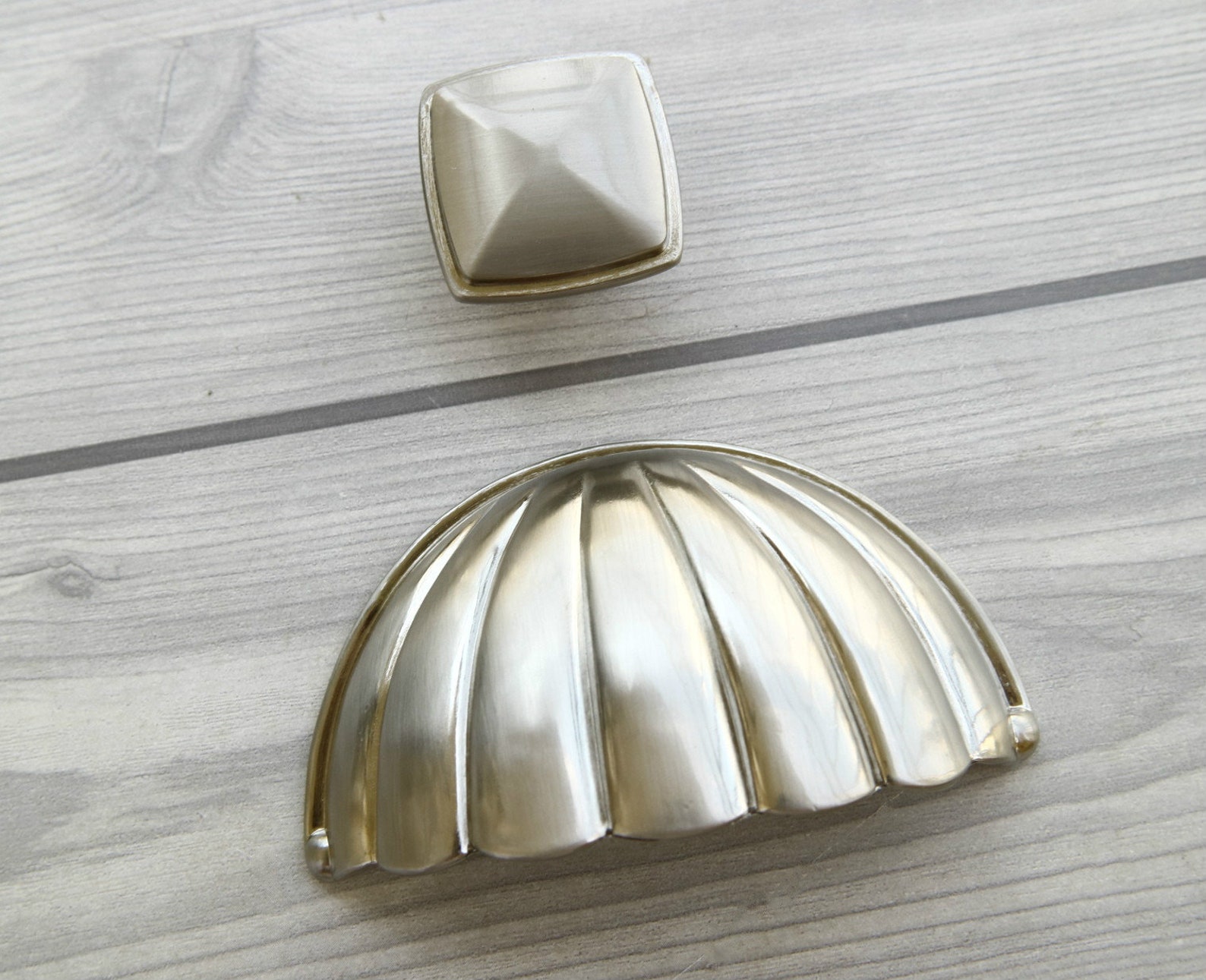 2.95 Silver Cabinet Cupboard Door Handle Square Drawer - Etsy