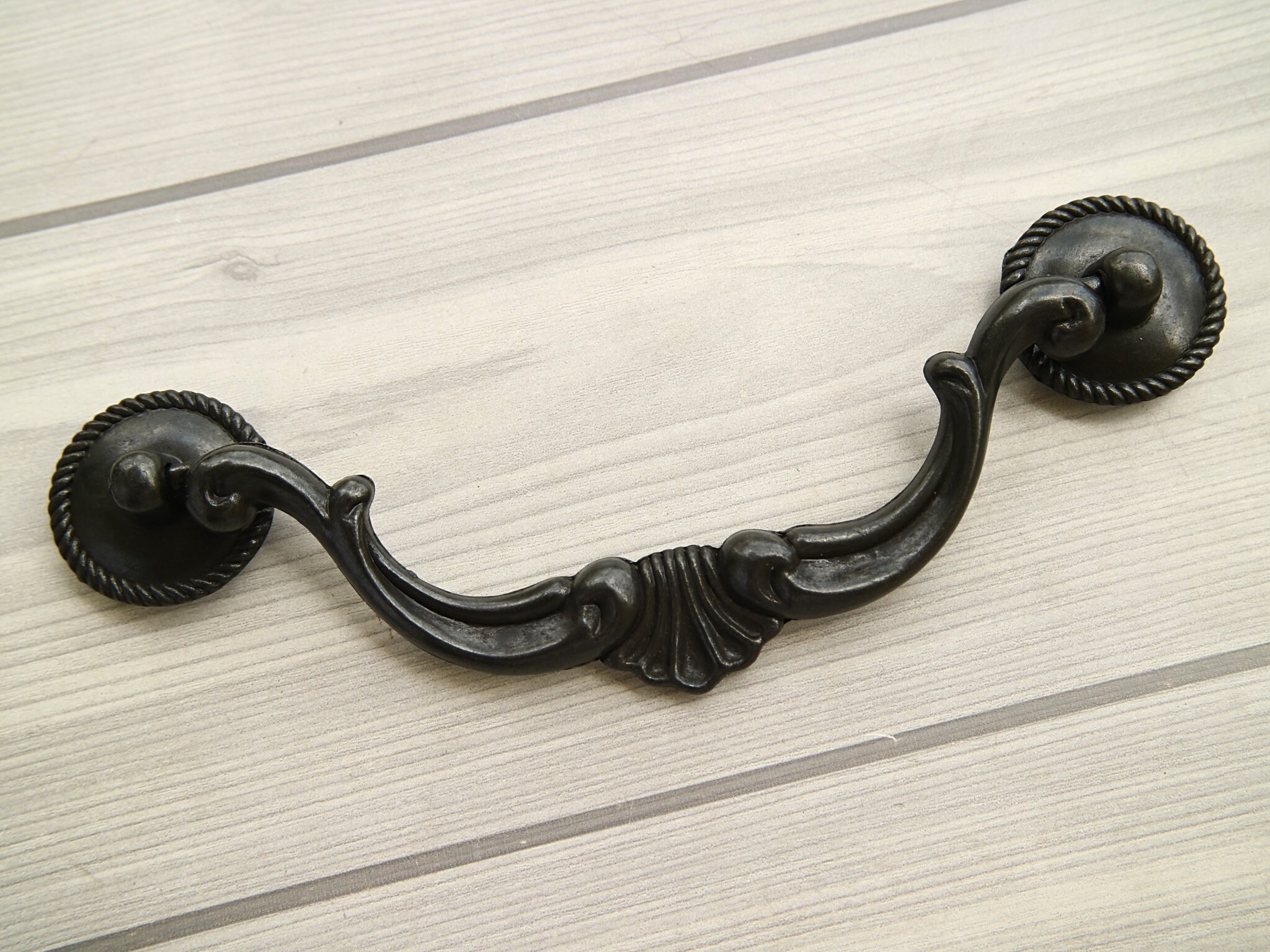 5.5 Antique black drawer bail handle drop dresser swing | Etsy