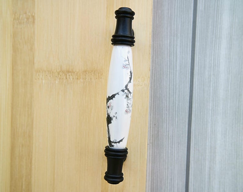 Black White Ceramic Drawer Handle Pull Dresser Porcelain Knob - Etsy