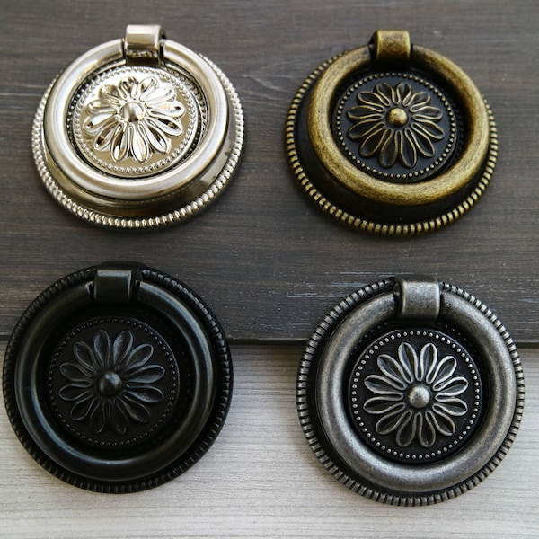 Black Pull Ring Knobs - Etsy UK