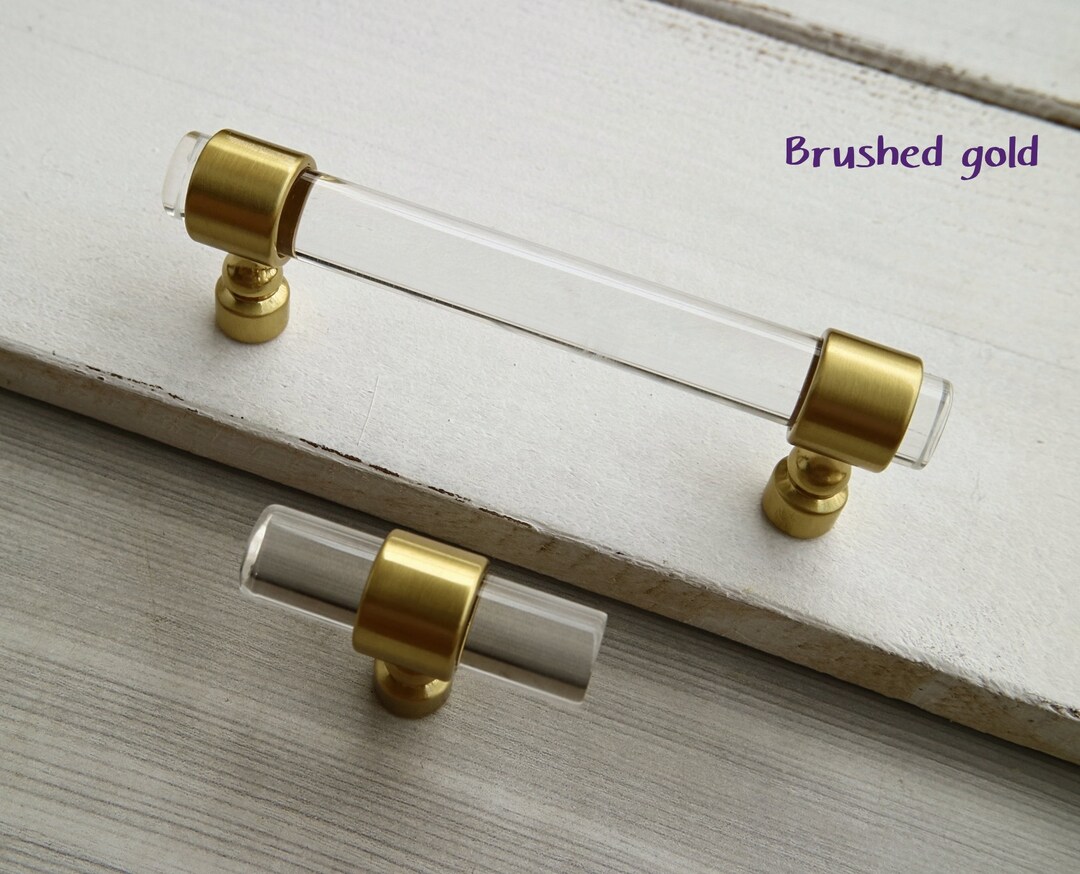 3.75" Lucite Drawer Handle Clear Acrylic Kitchen Cabinet Door Knob ...